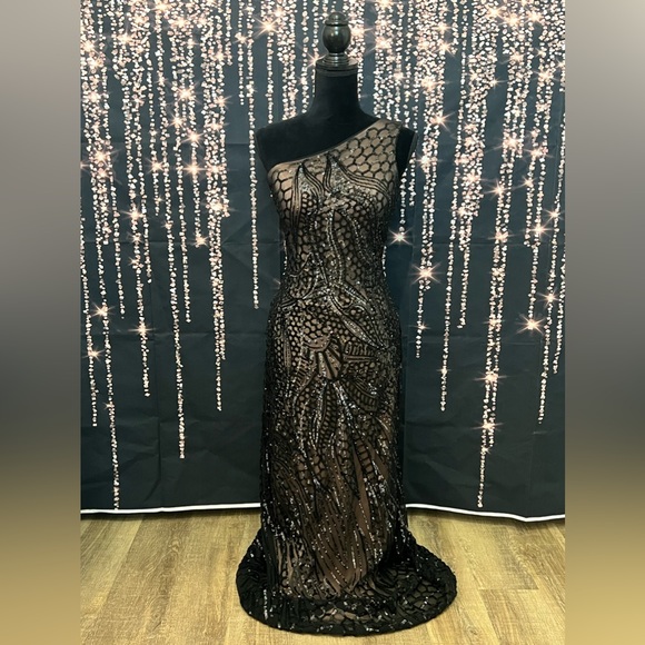 Night Way Collections | Dresses | Night Way Oneshoulder Allover Sequin ...